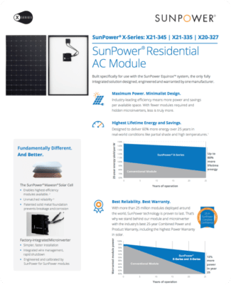 Sunpower Solar Panels (E, M and X Series) | OwlGen Solar